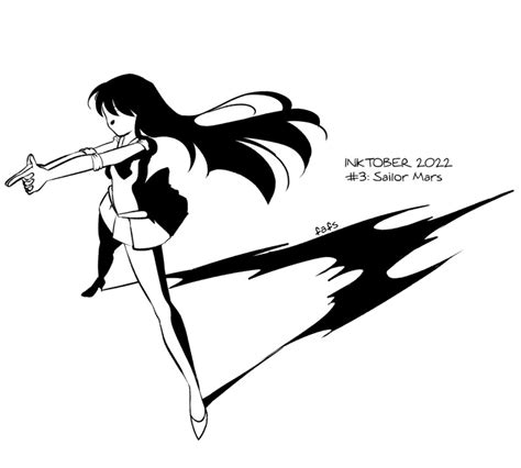 Sailor Mars Bishoujo Senshi Sailor Moon Black And White Shadow Image View Gelbooru