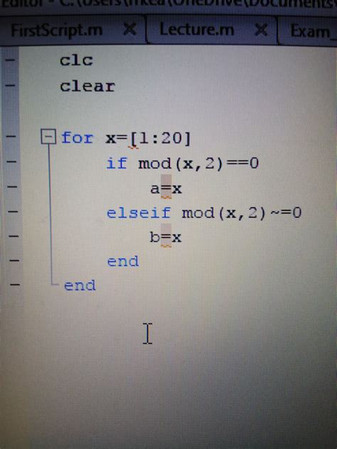 Looking To Get The Odd And Even Numbers In Two Different Arrays Matlab