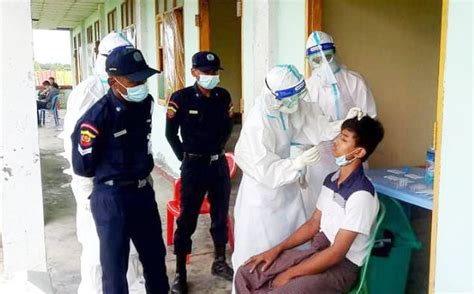 ရခိုင်ပြည်နယ် မောင်တောမြို့နယ် ကိုဗစ် ၁၉ ရောဂါ ကာကွယ် ထိန်းချုပ်နိုင်ရေးအတွက် မြို့မဈေးကြီးရှိ