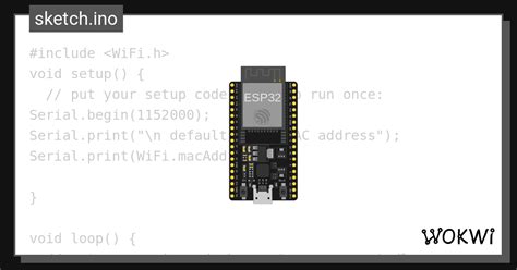 Get Mac Address Wokwi ESP32 STM32 Arduino Simulator
