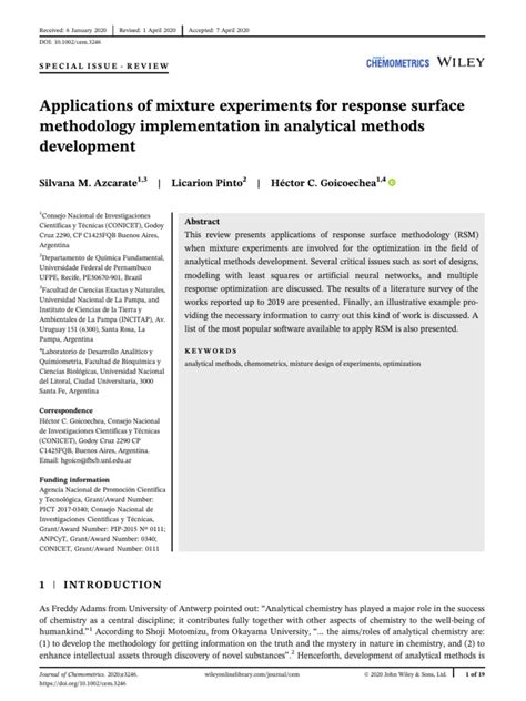 applications of mixture experiments pdf errors and residuals