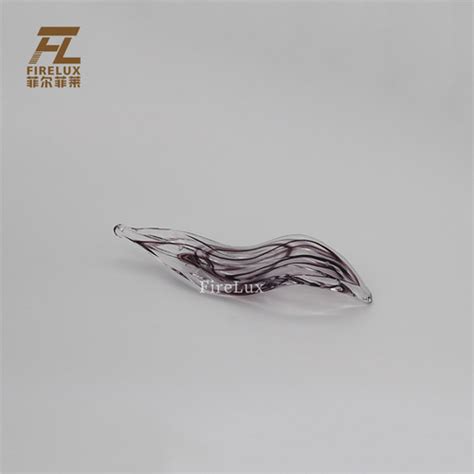 Firelux Custom Gradient Purple Heteromorphic Leaf Glass For Art Pendant