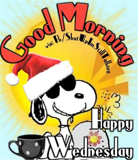 Cute Good Morning Happy Wednesday Snoopy Quote Good Morning Happy