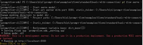 Deploy A Flow Using Development Server Prompt Flow Documentation