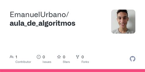 Github Emanuelurbano Aula De Algoritmos