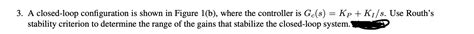 Solved A B3 A Closed Loop Configuration Is Shown In
