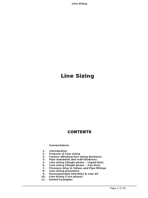 Line Sizing Pdf Fluid Dynamics Reynolds Number