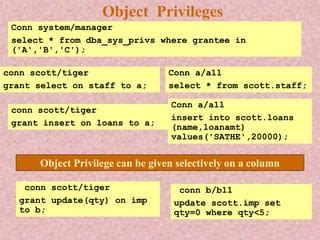 Security In ORACLE RDBMS PPT