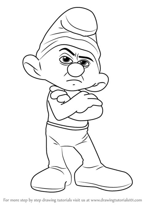 Learn How To Draw Grouchy Smurf From Smurfs The Lost OFF