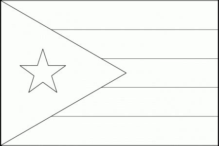 Puerto Rican Flag Outline