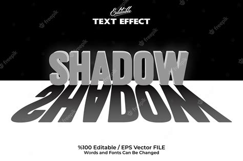 Premium Vector Editable Text Effect Shadow Text Premium Vector Editable Text Effect Shadow Text