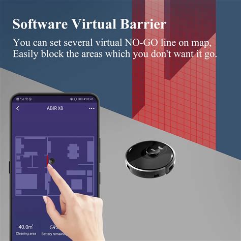 ABIR X8 Robot Vacuum Cleaner ,Laser System, Multiple Floors Maps, Zone ...