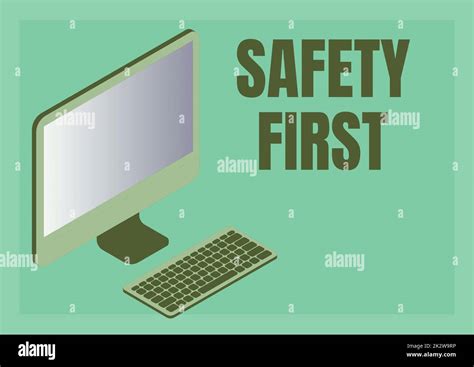 sign displaying safety first internet concept avoid any unnecessary