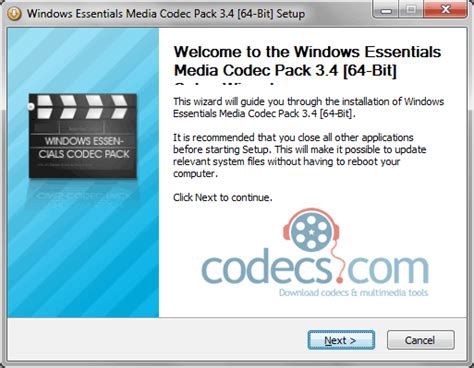 Screenshots For Windows Essentials Codec Pack 4 6