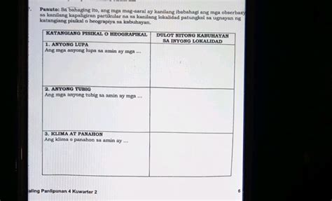 Panuto Sa bahaging ito ang mga mag aaral ay | StudyX