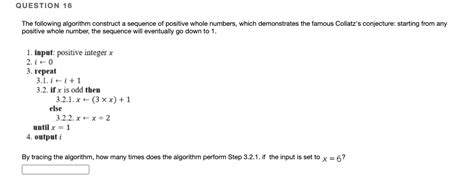 Solved QUESTION The Following Algorithm Construct A Chegg