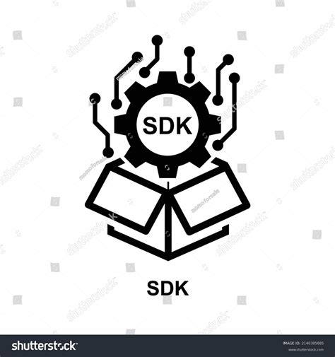 Sdk Icon Isolated On White Background Stock Vector Royalty Free