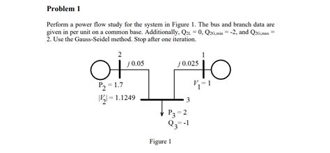 Perform A Power Flow Study For The System In Figure Chegg