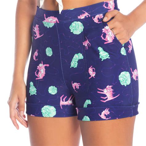 Kiki And Bouba Cuffed Shorts Limited Blackmilk Clothing