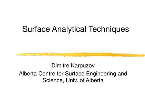 Ppt Surface Analytical Techniques Powerpoint Presentation Free