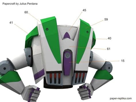 Buzz Lightyear Toy Story Papercraft In 2024 Lightyears Buzz