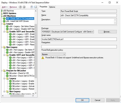 Sccm Task Sequence Windows 10 With Dell Cctk Uefi Bitlocker