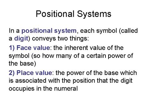 Chapter Numeration Systems Numeration Systems A Number