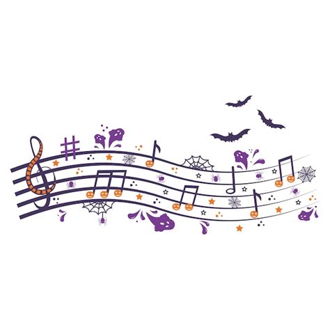 Premium Vector Black Spider Web With Treble Clef With Pumpkin Bats Premium Vector Black Spider Web With Treble Clef With Pumpkin Bats