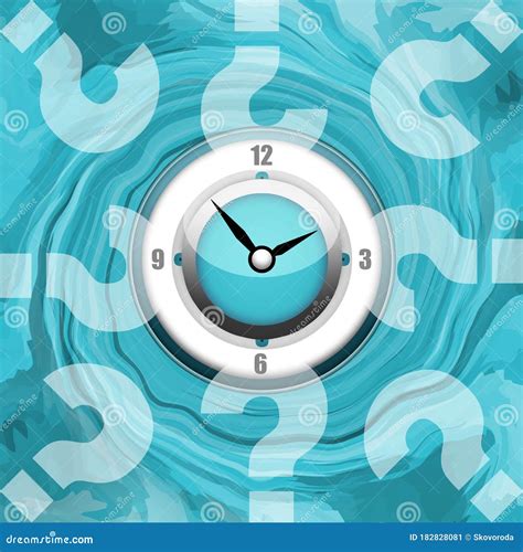 Clock And Question Marks Stock Illustration Illustration Of Game 182828081