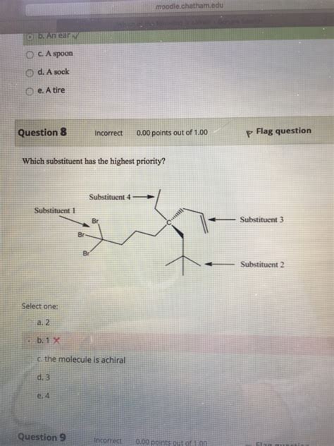 Solved Which Substituent Has The Highest Priority Select
