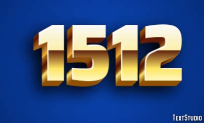 1512 Text Effect and Logo Design Number