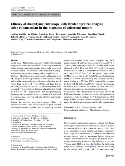 Pdf Magnifying Chromoendoscopy With Flexible Spectral Imaging Color Enhancement Indigo