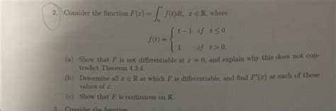 consider the function f x ∫0xf t dt x∈r where a