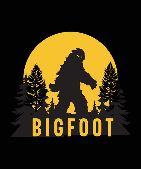 Bigfoot Logo Illustration Tshirt Design 28112599 Vector Art At Vecteezy