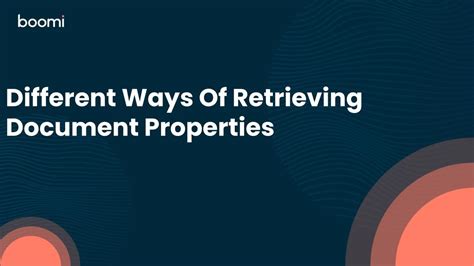 Different Ways Of Retrieving Document Properties Youtube