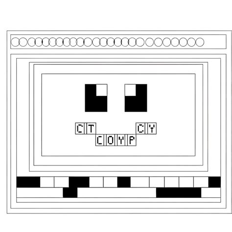 Coloriage Ascii souriant étoilé gratuit à imprimer PassColoriage