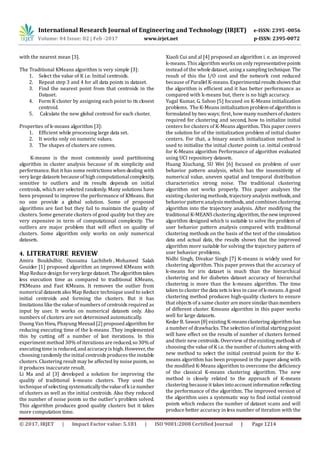 Review Of Existing Methods In K Means Clustering Algorithm PDF