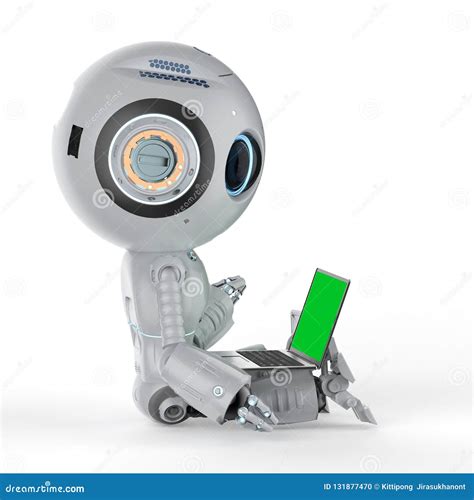 robot with notebook stock illustration illustration of funny 131877470