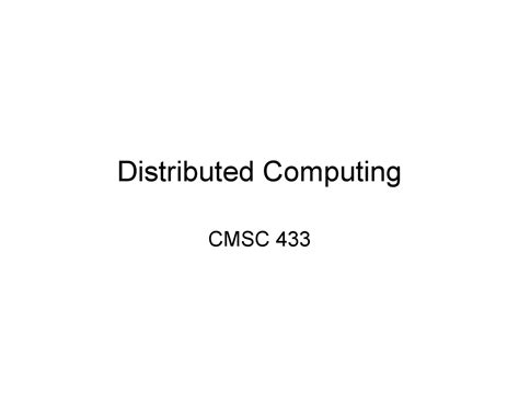 Communications For Programming Language Technology Slides Cmsc 433