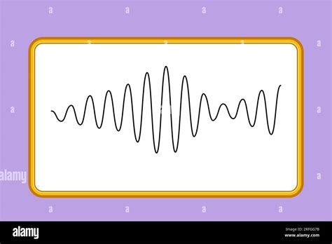 Graphic Flat Design Drawing Of Black Sound Waves Music Audio Frequency