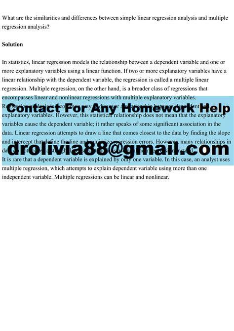 what are the similarities and differences between simple linear regr pdf