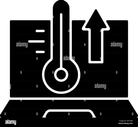 Computer Overheating Black Glyph Icon Stock Vector Image And Art Alamy