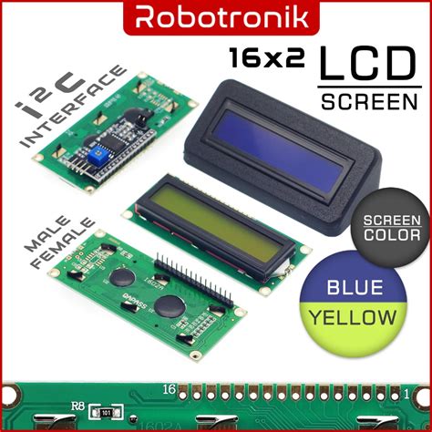 Arduino Lcd Display 16x2 Yellow Blue Backlight Screen Serial Parallel