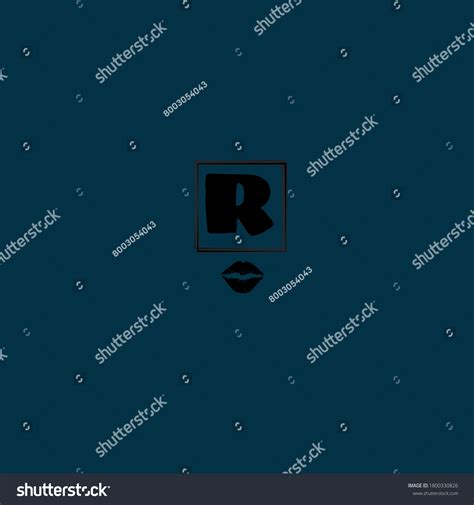 R Text Black Logo Girl Kissing Stock Illustration 1800330826 Shutterstock