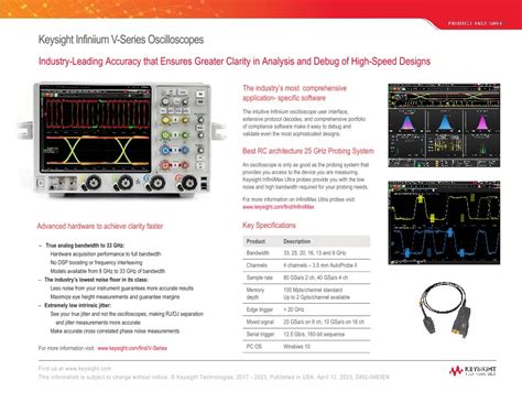 Keysight Infiniium V Series Oscilloscopes Pdf Asset Page Keysight