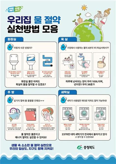 충청북도 수돗물 절약 위해 물절약 스티커 7만장 배포