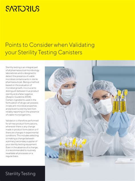 Sterility Testing Sterisart Second Supplier Validation Guide 1 Data Pdf Sterilization