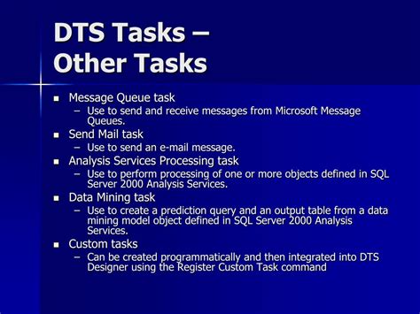 Ppt Ms Sql Server Data Transformation Services And Integration Services