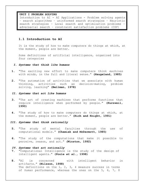 cs3491 aiml unit 1 updated unit i problem solving introduction to