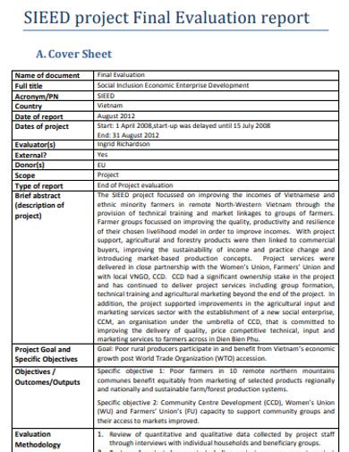 13 Project Evaluation Report Examples